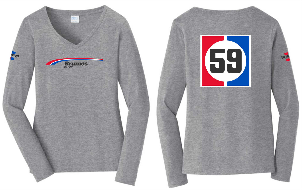 Brumos Racing Long Sleeve Ladies' V-Neck Tee – Brumos Collection Retail ...